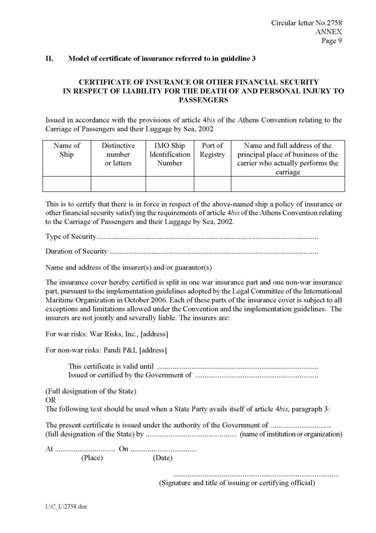 Certificates & Documents To be Carried Onboard Vessel – Knowledge Of Sea