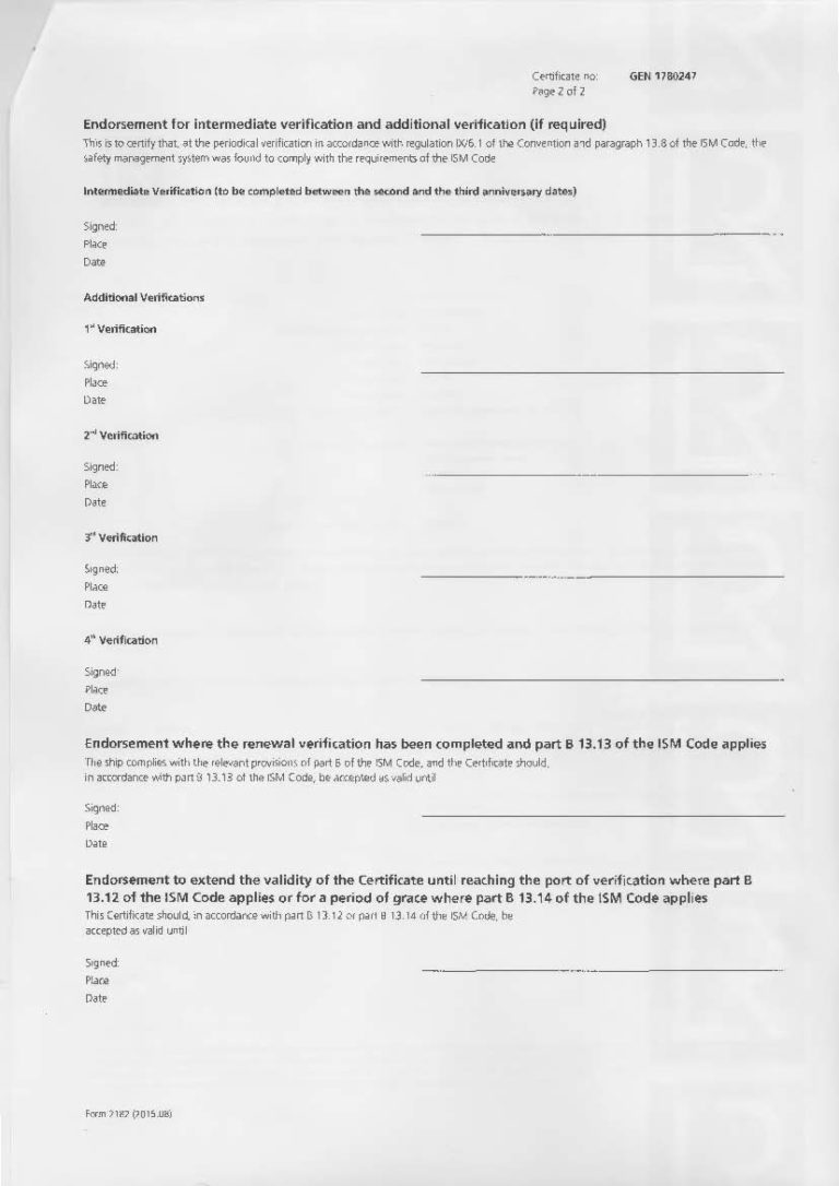 Certificates & Documents To be Carried Onboard Vessel – Knowledge Of Sea