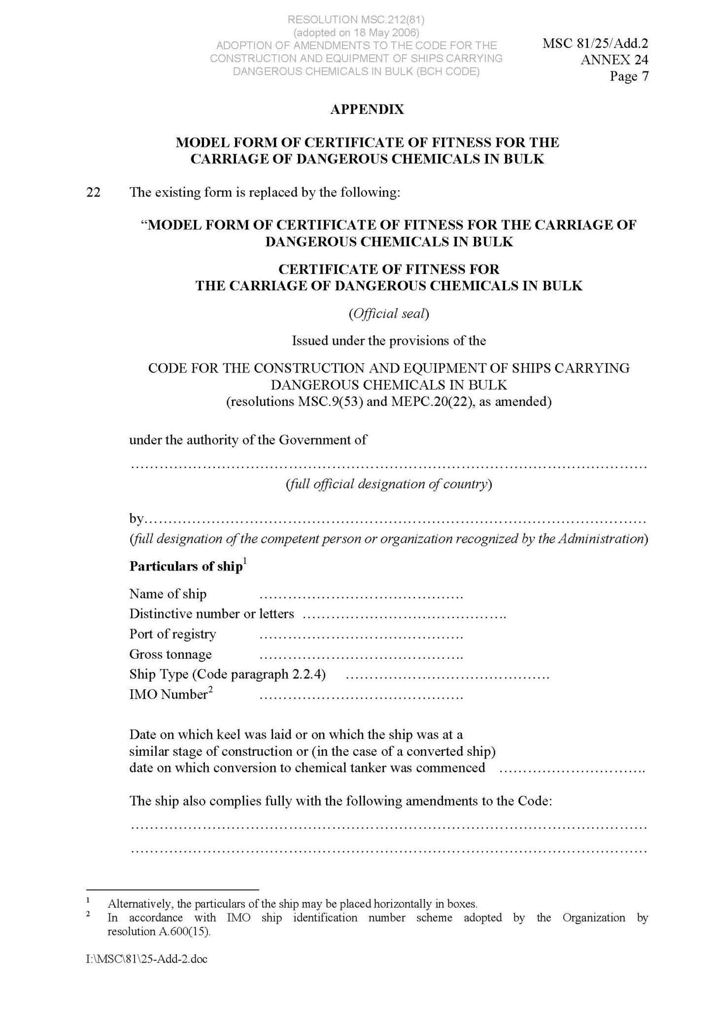 Certificates & Documents To be Carried Onboard Vessel – Knowledge Of Sea