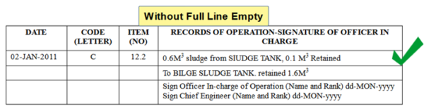 Oil Record Book Part I | Knowledge Of Sea