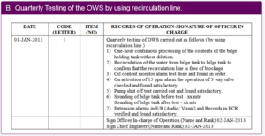 Oil Record Book Part I | Knowledge Of Sea