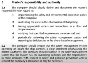 Master's discretion - and difference between master's overriding ...